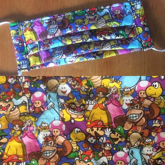 Hand Crafted | Accessories | New Nintendo Mario Donkey Kong Cotton Face ...